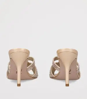 GINA Crystal-embellished Ilona Mules 85