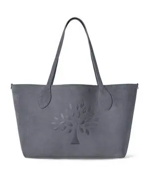 Mulberry Suede Tree Tote Bag - Grey