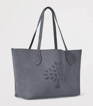 Mulberry Suede Tree Tote Bag