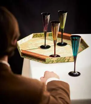 L'Objet Prism Champagne Flutes