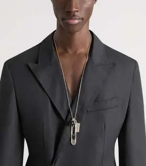 Givenchy Safety Pin Charm Necklace