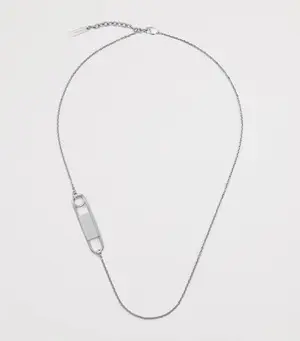 Givenchy Brass Safety Pin Necklace