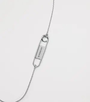 Givenchy Brass Safety Pin Necklace