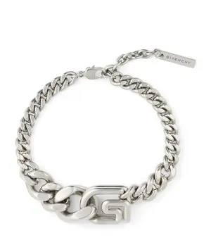 Givenchy Brass Chain G Bracelet - Silver