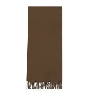 Givenchy Cashmere Logo Scarf - Brown
