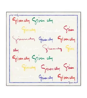 Givenchy Small Silk Signature Scarf - Ivory