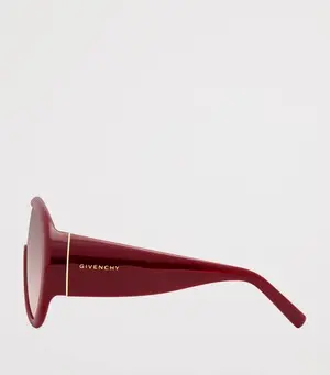 Givenchy Acetate Curve Sunglasses - Burgundy