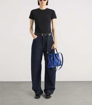 Givenchy Small Leather Voyou Bucket Bag - Blue