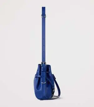 Givenchy Small Leather Voyou Bucket Bag - Blue