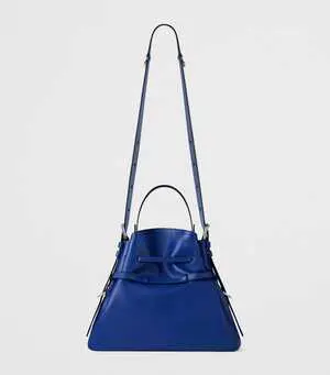 Givenchy Small Leather Voyou Bucket Bag - Blue