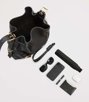 Givenchy Small Leather Voyou Bucket Bag - Black