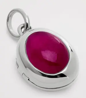Monica Vinader Sterling Silver And Quartz July Birthstone Locket