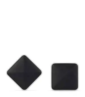 Givenchy Leather Asymmetric Earrings - Black