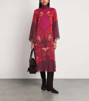 La DoubleJ Silk Magnifico Midi Dress