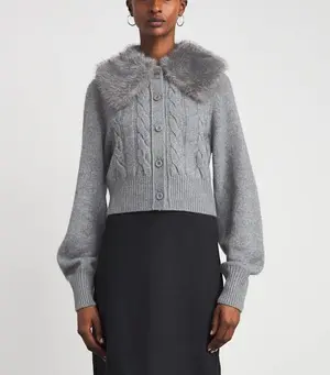 TOCCIN Wool-cashmere Cable-knit Rita Cardigan
