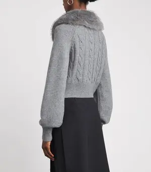 TOCCIN Wool-cashmere Cable-knit Rita Cardigan