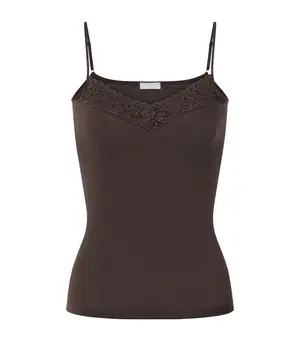 Hanro Cotton Moments Tank Top - Brown