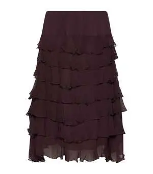Marella Ruffled Midi Skirt