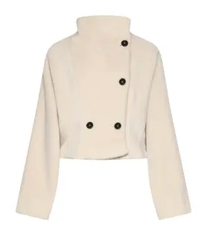 Marella Alpaca-virgin Wool Short Trench Coat