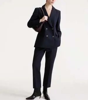 Marella Moiré Straight Trousers
