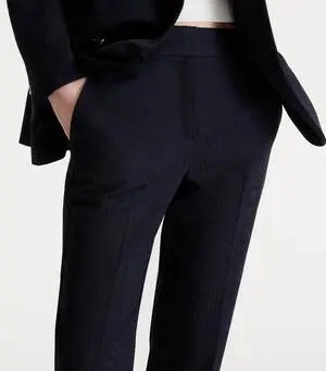 Marella Moiré Straight Trousers