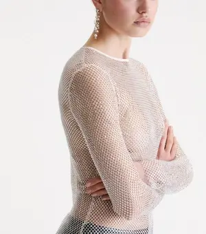 Marella Mesh Embellished T-shirt