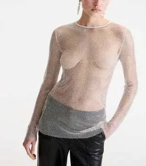 Marella Mesh Embellished T-shirt