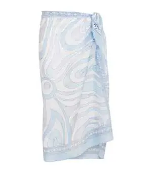 Emilio Pucci Cotton Marmo Print Sarong