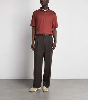 Eleventy Linen Polo Shirt
