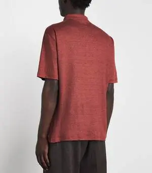 Eleventy Linen Polo Shirt