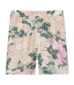 Givenchy Silk Floral Shorts - Beige