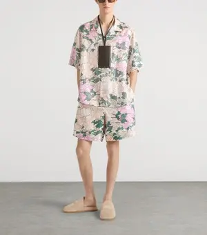 Givenchy Silk Floral Shorts - Beige