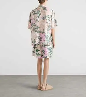 Givenchy Silk Floral Shorts - Beige