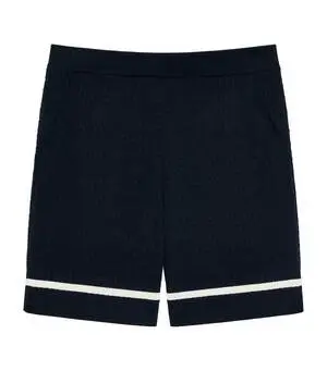Givenchy Cotton Knitted Bermuda Shorts - Navy