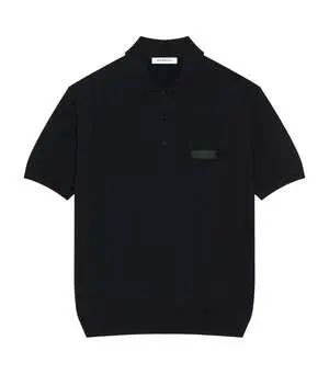 Givenchy Cotton Couture Seam Polo Shirt - Black