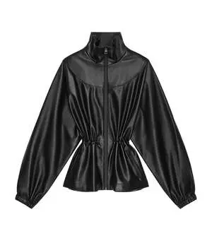 Givenchy Gathered Leather Jacket - Black