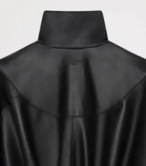 Givenchy Gathered Leather Jacket - Black