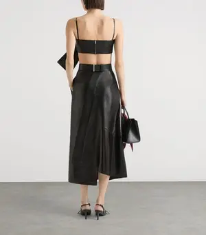 Givenchy Leather Bow Bra Crop Top