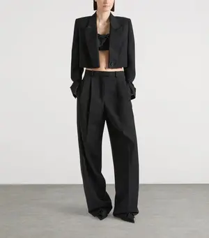 Givenchy Wool-mohair Cropped Blazer