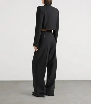 Givenchy Wool-mohair Cropped Blazer