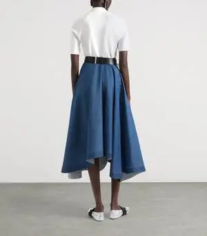 Givenchy Asymmetric Denim Skirt - Blue