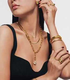 Monica Vinader Vermeil Nura Reef Bangle