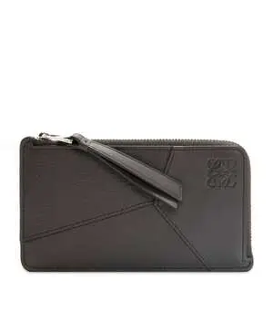 Loewe Leather Puzzle Card Holder - Grey