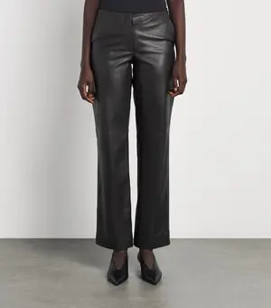 TOTEME Leather Easy Trousers