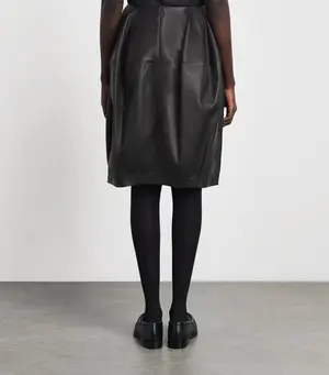 TOTEME Leather Midi Skirt
