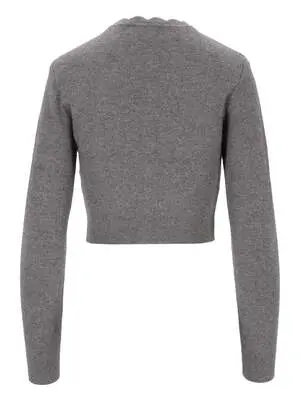 SELF-PORTRAIT Knit Cardigan With Lace Flowers