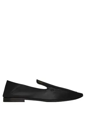 Saint Laurent Alain Smooth Leather Slippers