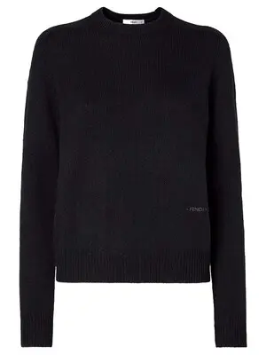 Fendi Cashmere Sweater With Logo Embroidery