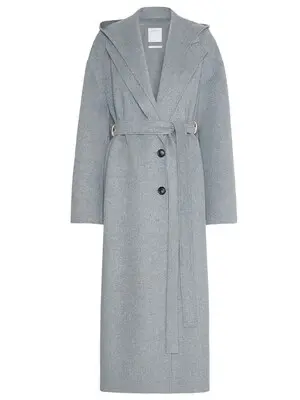 Sportmax Oversized Coat In Pure Wool - Grey
