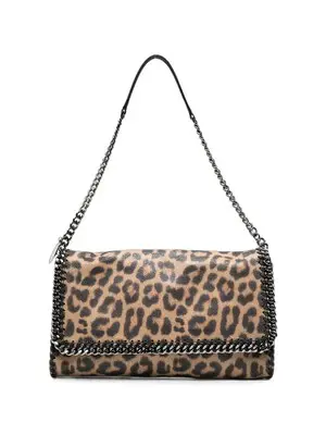 Stella McCartney Falabella Leopard Print Messenger Bag - Brown
